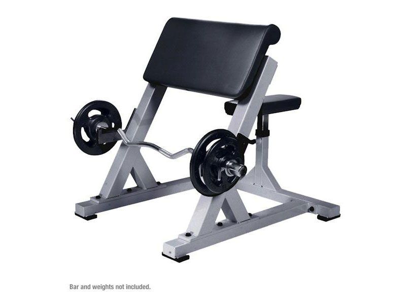 York STS Commercial Preacher Curl Bench for Sale