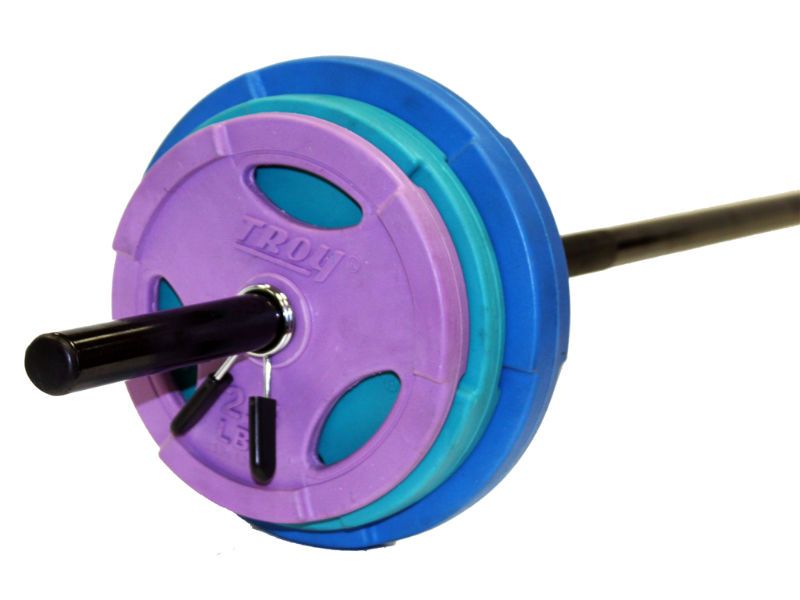 Troy Cardio Barbell 40lb Colored Weight Set - Adamant Barbell