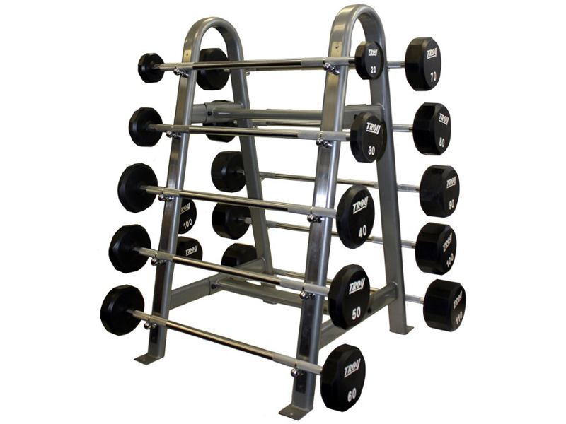 Troy Commercial Fixed-Weight Barbell Storage Rack for Sale